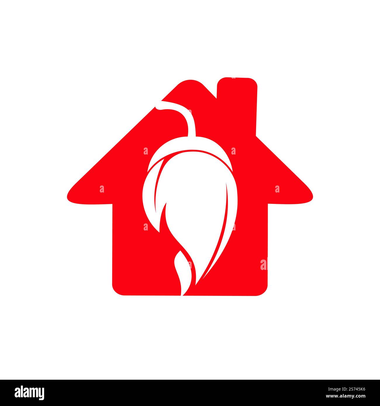 Chili house vector logo design. Hot food logo concept vector. Hot chili ...