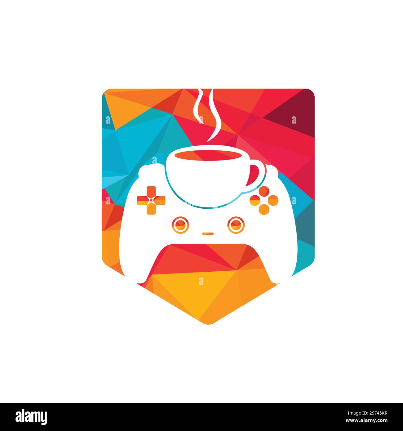 Gamer cafe vector logo design template Stock Vector Image & Art - Alamy