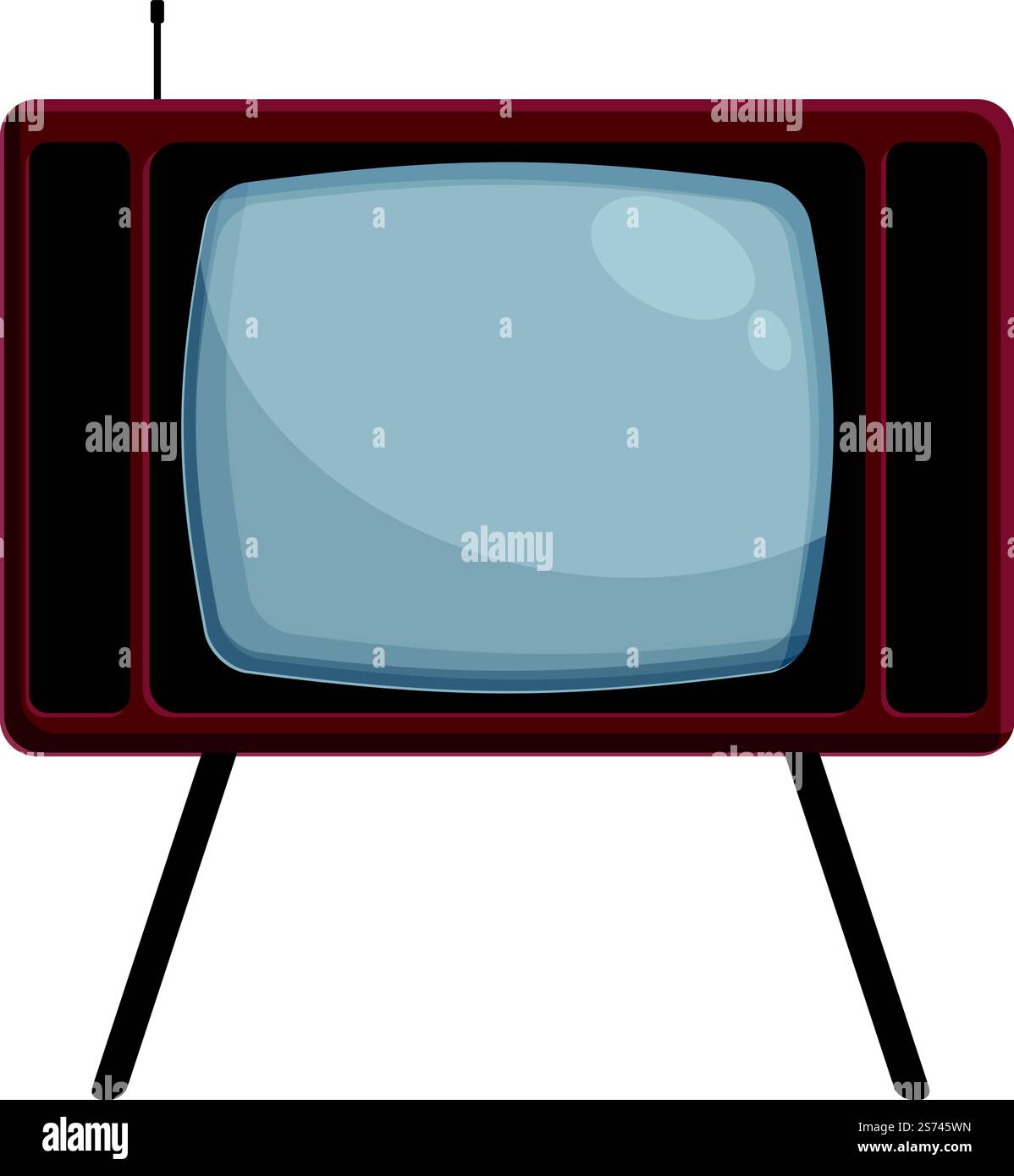 Retro tv set icon cartoon vector. Old audio. Disco device. Retro tv set ...