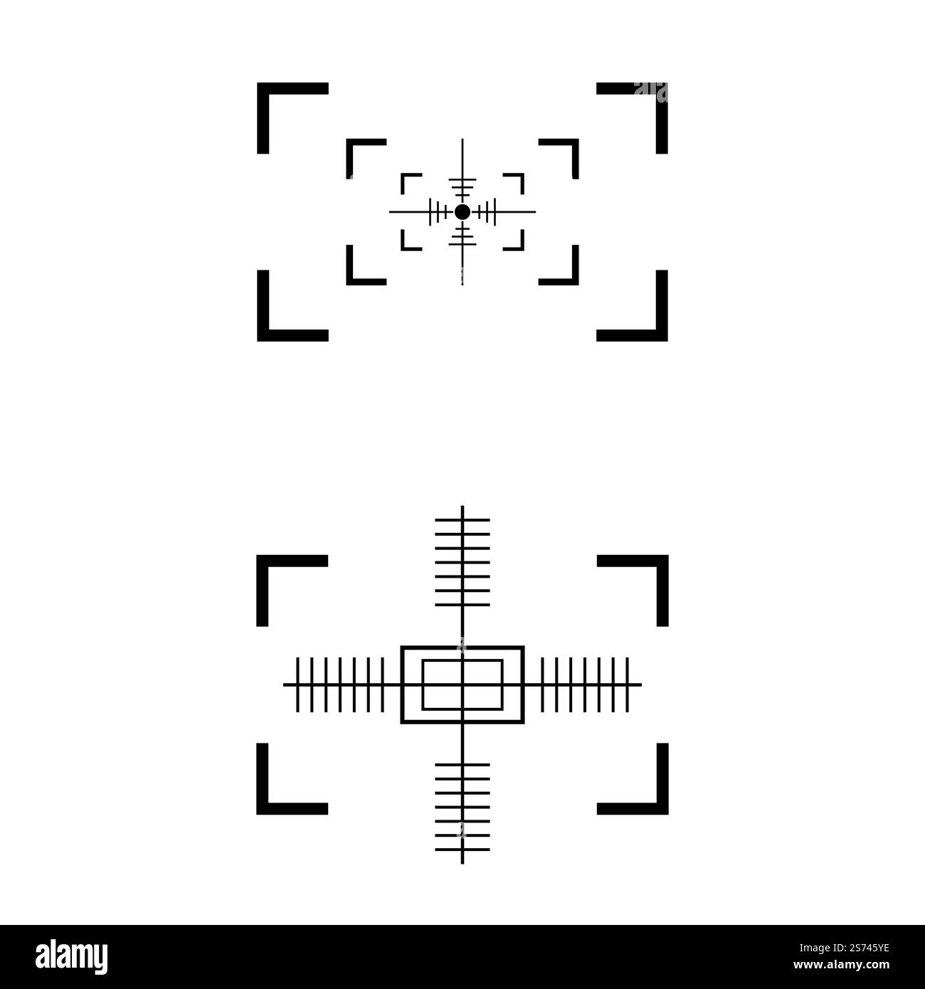Sniper sight symbol Crosshair target logo vector Stock Vector Image ...