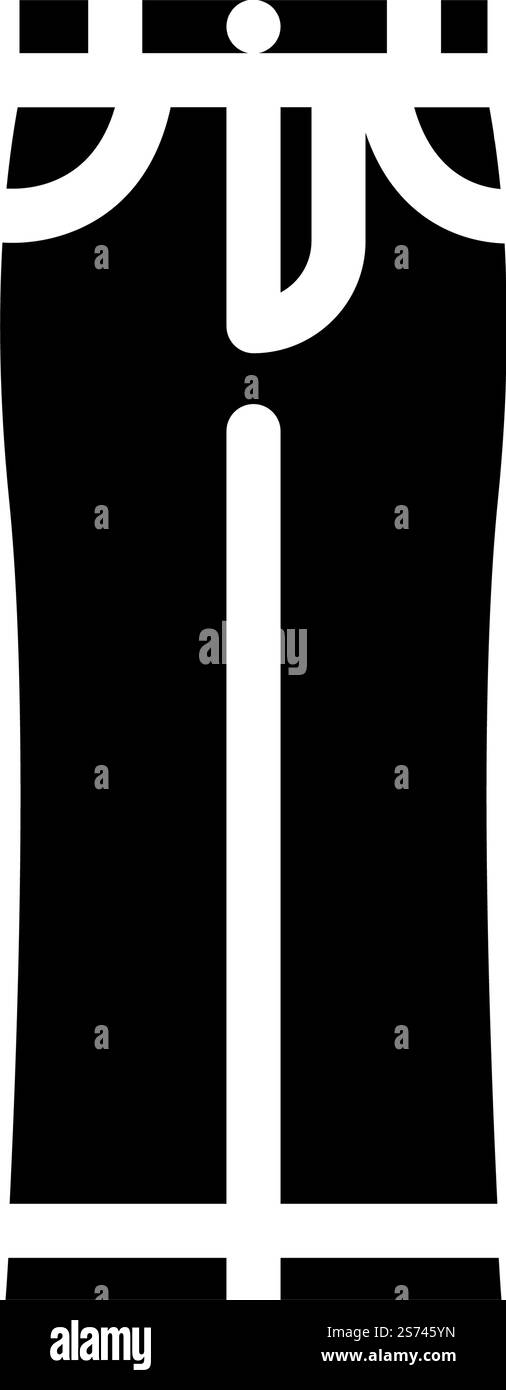 bootcut pants clothes glyph icon vector. bootcut pants clothes sign ...