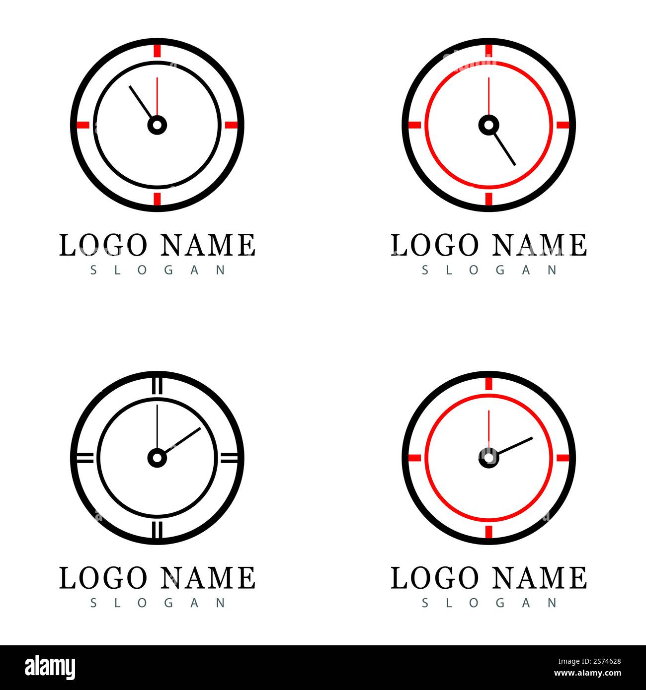 Time icon logo vector in flat design Stock Vector Image & Art - Alamy