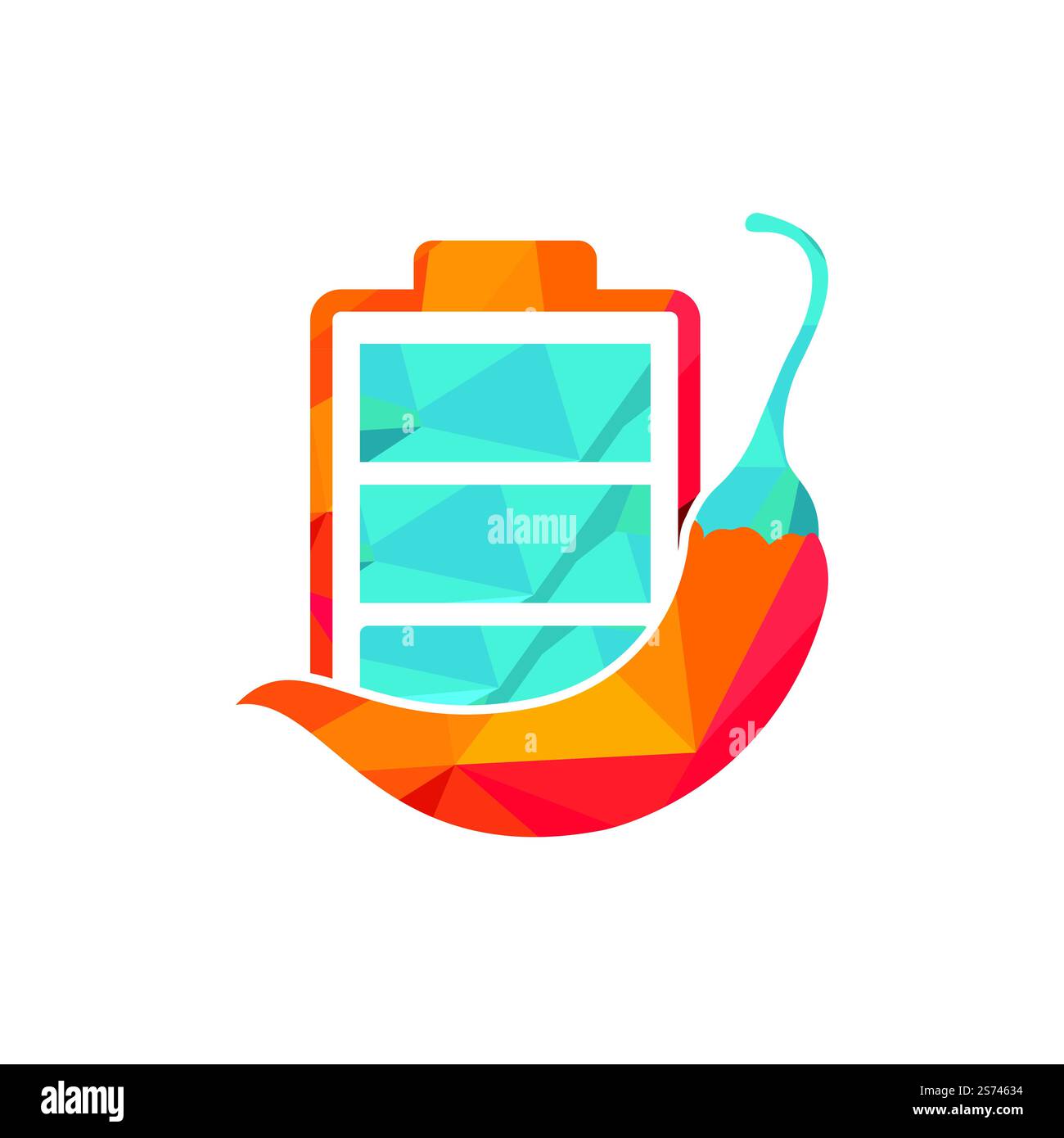 Spicy energy vector logo concept. Chili battery logo design template ...