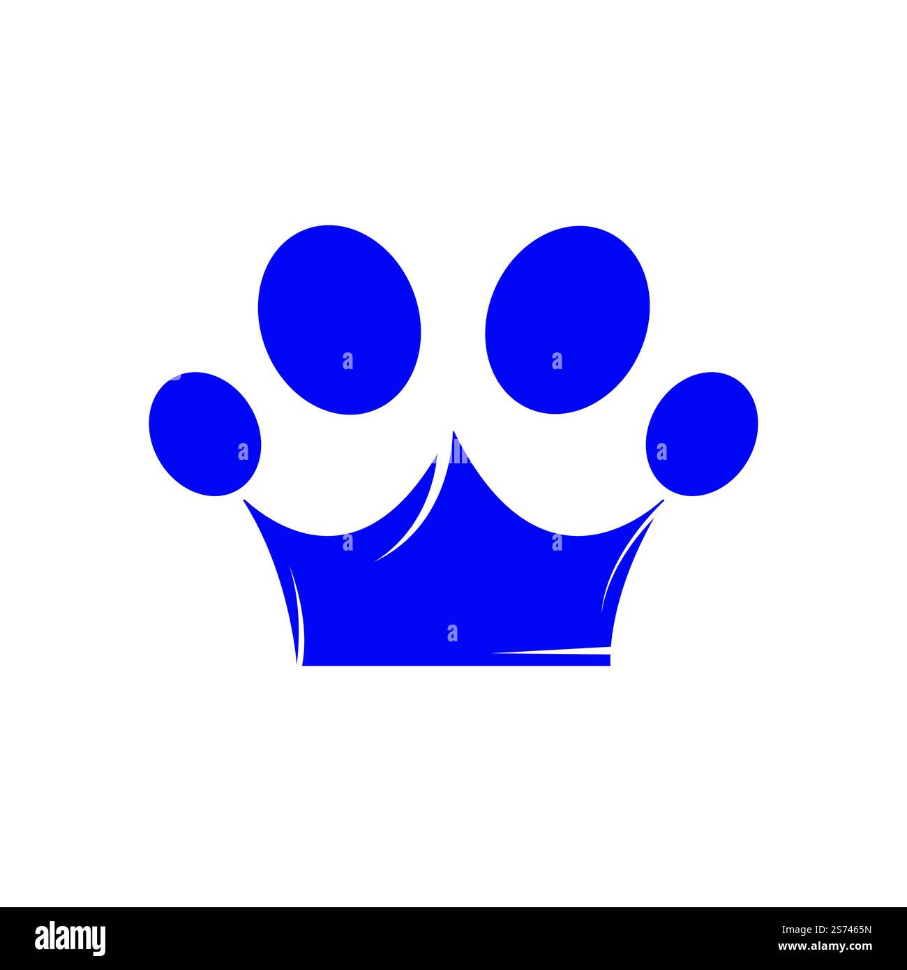 Kingdom pet shop vector logo design. Paw symbol with crown logo vector ...