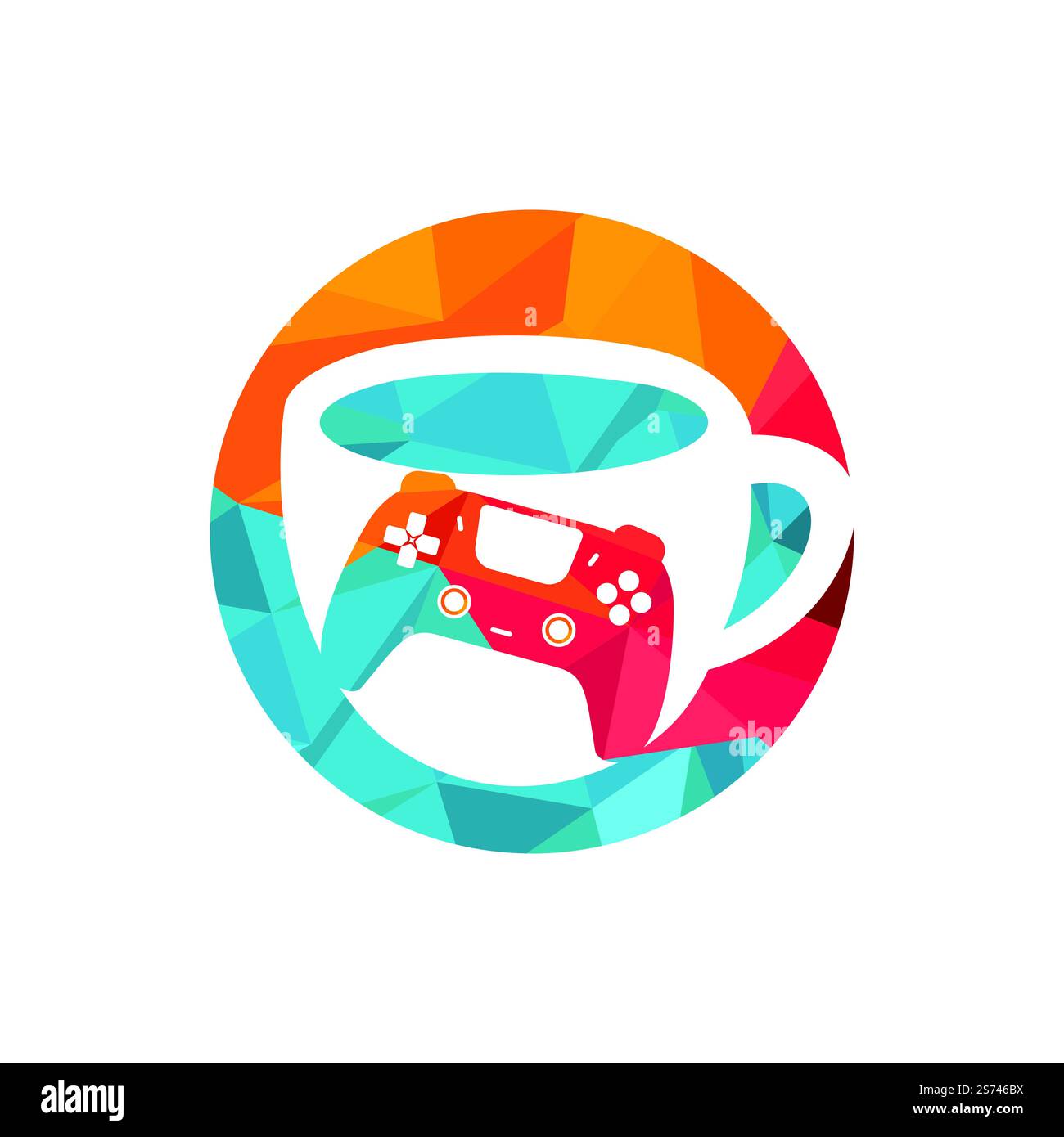 Gamer cafe vector logo design template Stock Vector Image & Art - Alamy