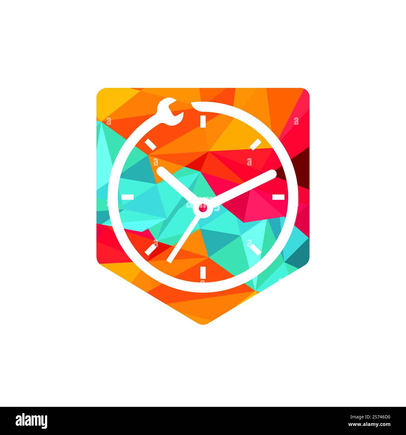 Service time vector logo design. Repair time logo design template Stock ...
