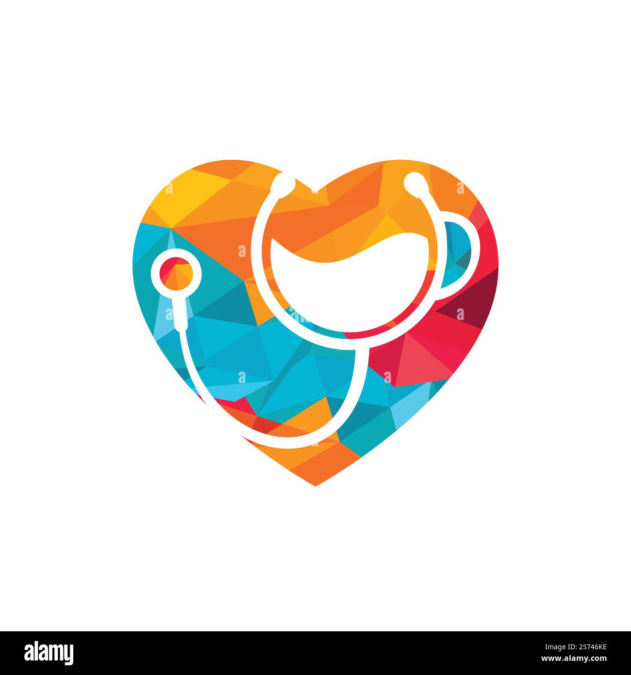 Healthy coffee vector logo design. Doctors stethoscope with coffee cup ...