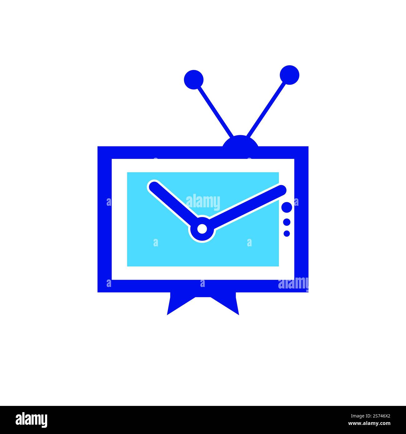 Movie time vector logo design. Television and clock icon vector logo ...