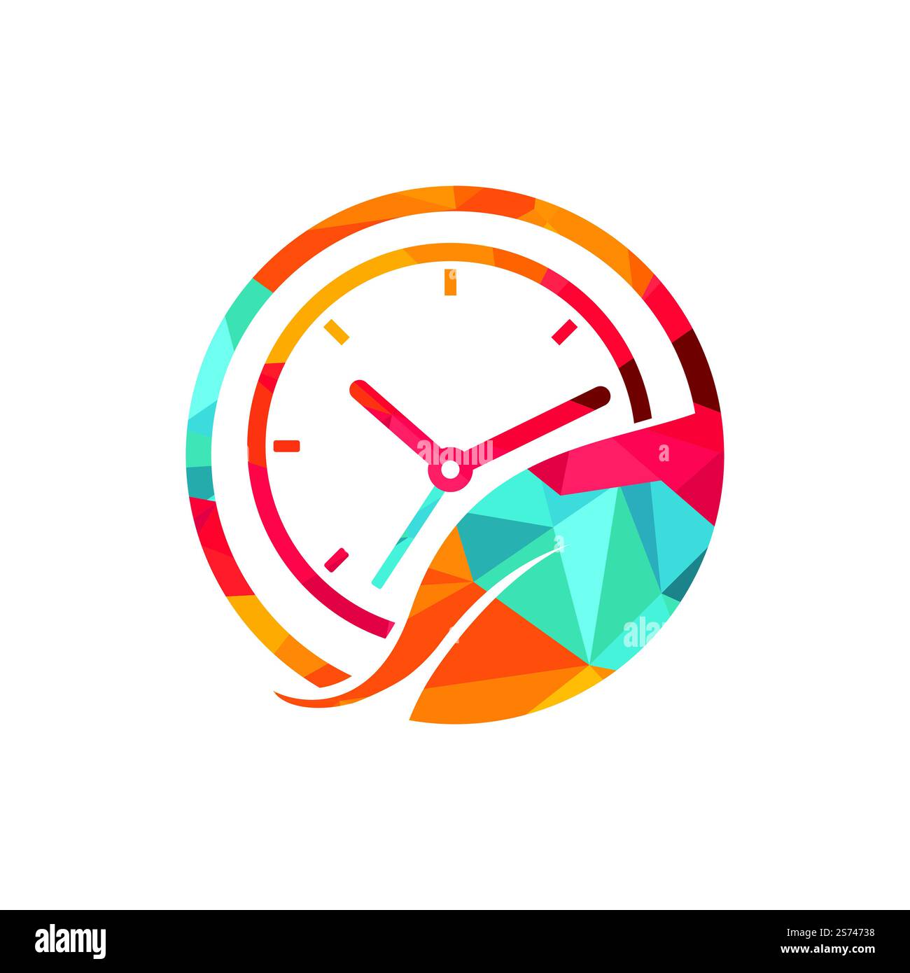 Nature time vector logo design. Vector clock and leaf logo combination ...