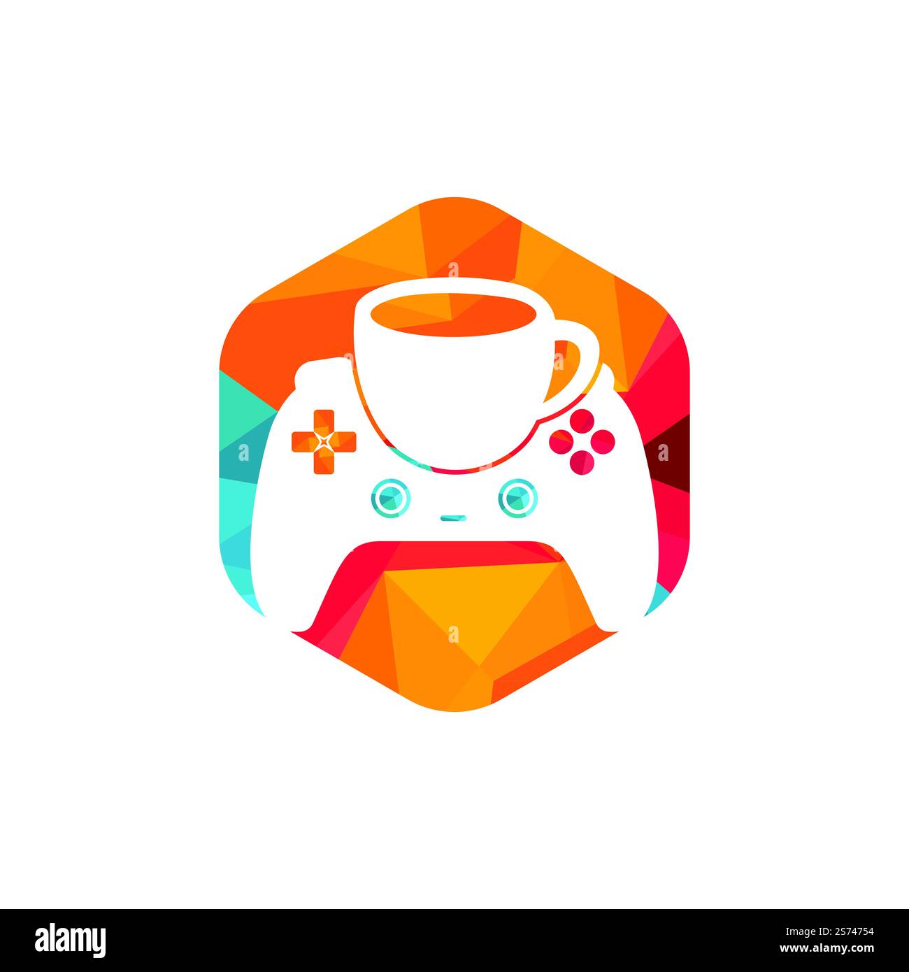 Gamer cafe vector logo design template Stock Vector Image & Art - Alamy