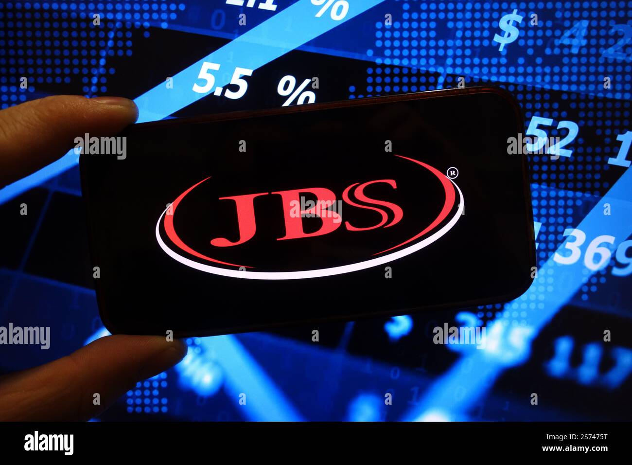 Poland. 18th Jan, 2025. In this photo illustration, the JBS company ...