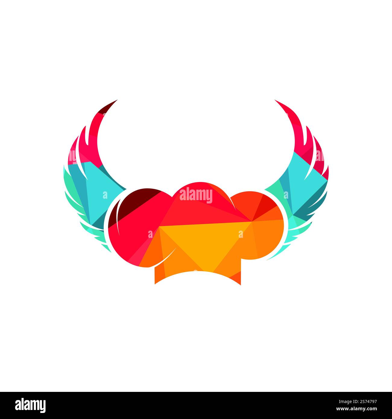 Flying chef vector logo design template. Chef hat with wings icon logo ...