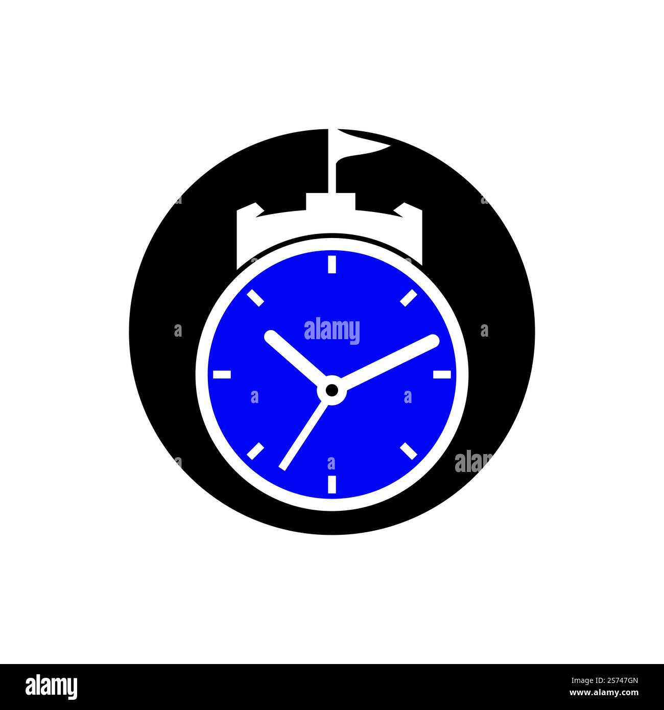 Clock castle vector logo design Stock Vector Image & Art - Alamy