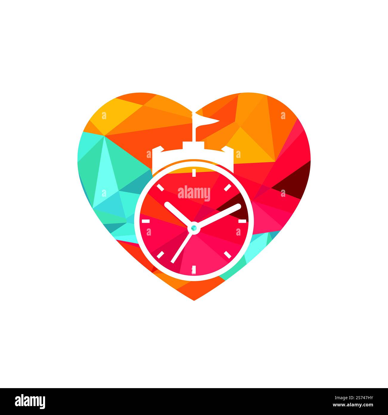 Clock castle vector logo design Stock Vector Image & Art - Alamy