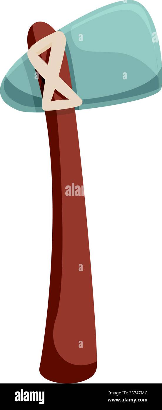 Tribal axe icon cartoon vector. African art. Native culture. Tribal axe ...