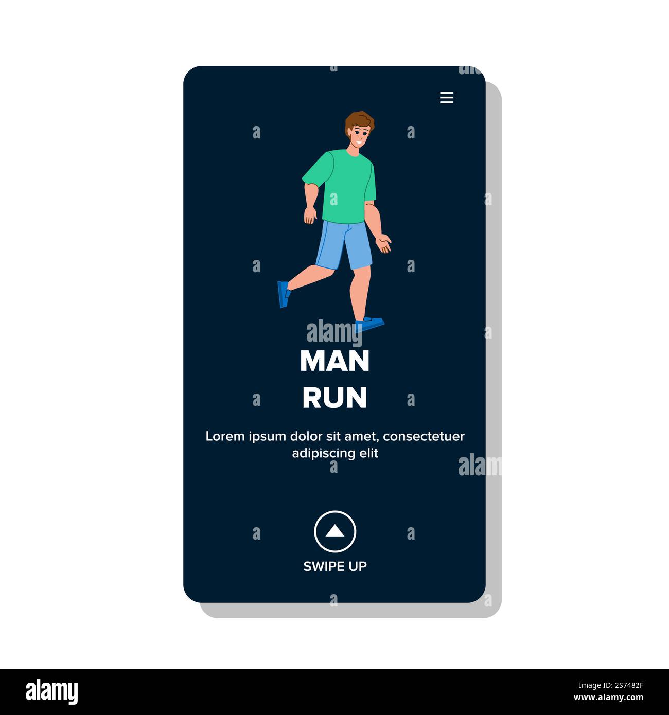 man run vector. male sport, runner healthy, exercise workout, lifestyle ...