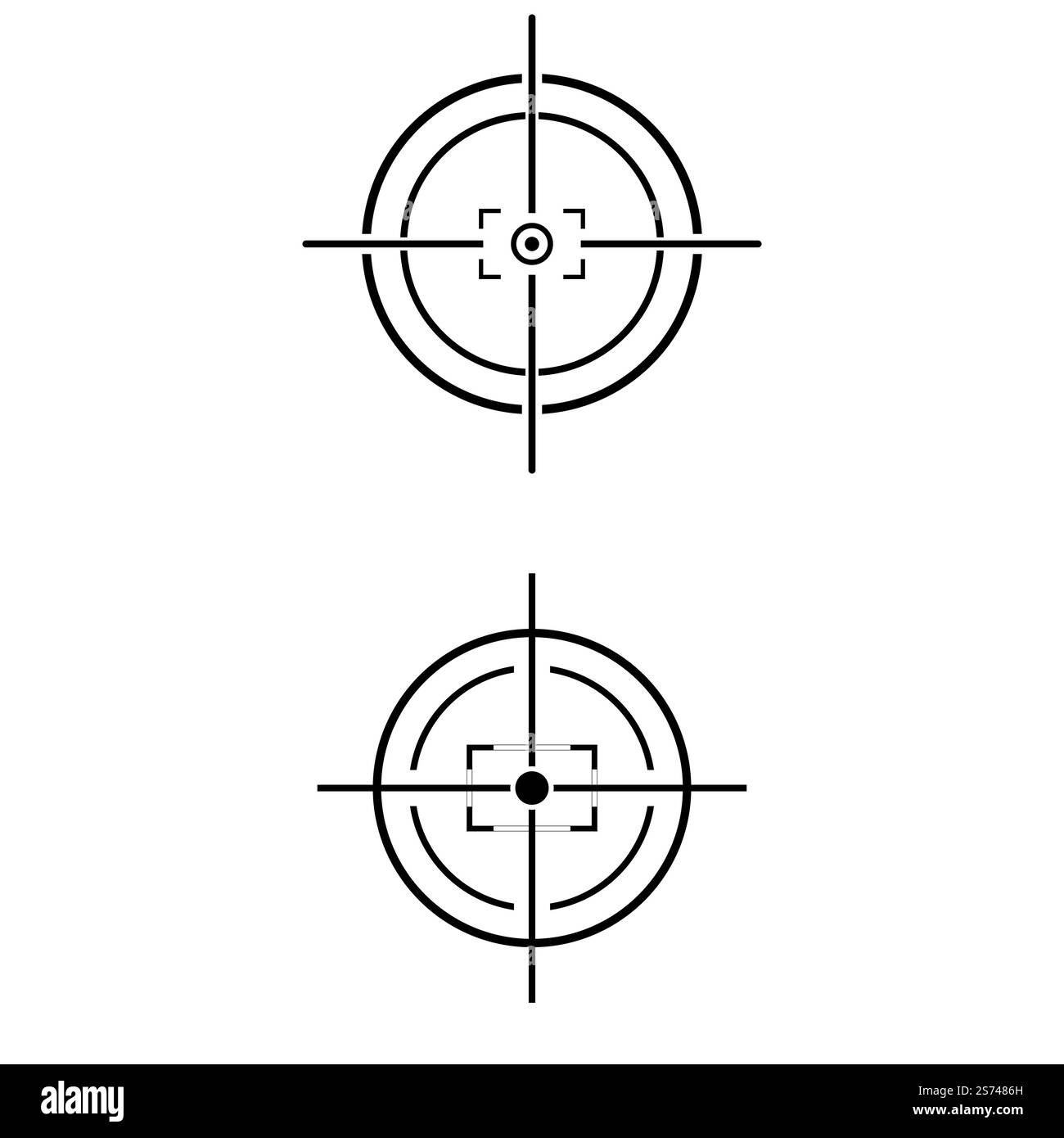 Sniper sight symbol Crosshair target logo vector Stock Vector Image ...