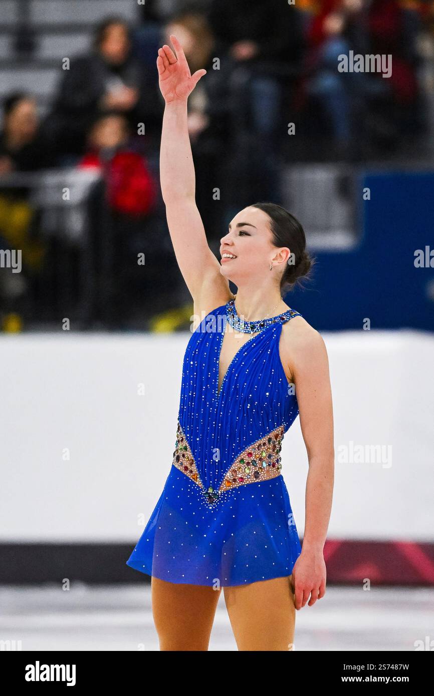 LAVAL, QC - JANUARY 18: Fee-Ann Landry (CAN) performs in the women ...
