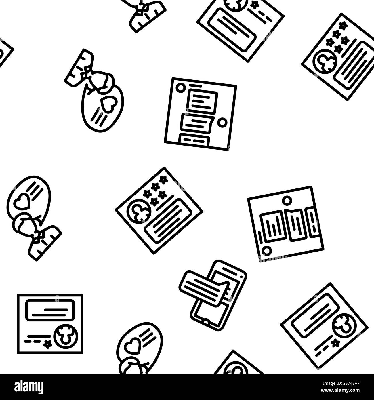 testimonial feedback quote vector seamless pattern thin line ...