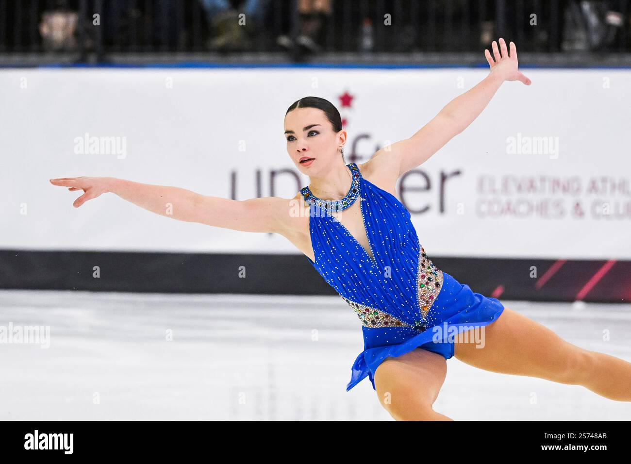 LAVAL, QC - JANUARY 18: Fee-Ann Landry (CAN) performs in the women ...