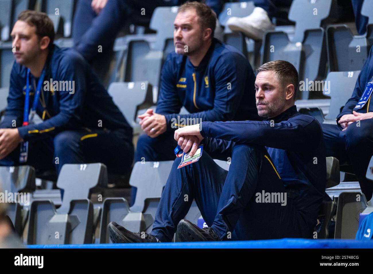 Goalkeeper Andreas Palicka of, Sweden. , . in the stands during the ...