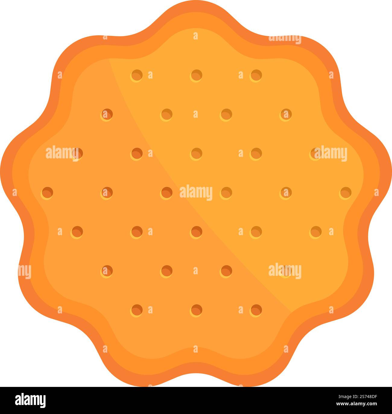 Biscuit cracker icon cartoon vector. Chip sweet. Time dry. Biscuit ...