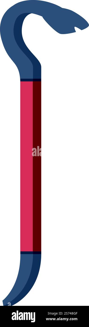 Steel crowbar icon cartoon vector. Crime tool. Metal work. Steel ...