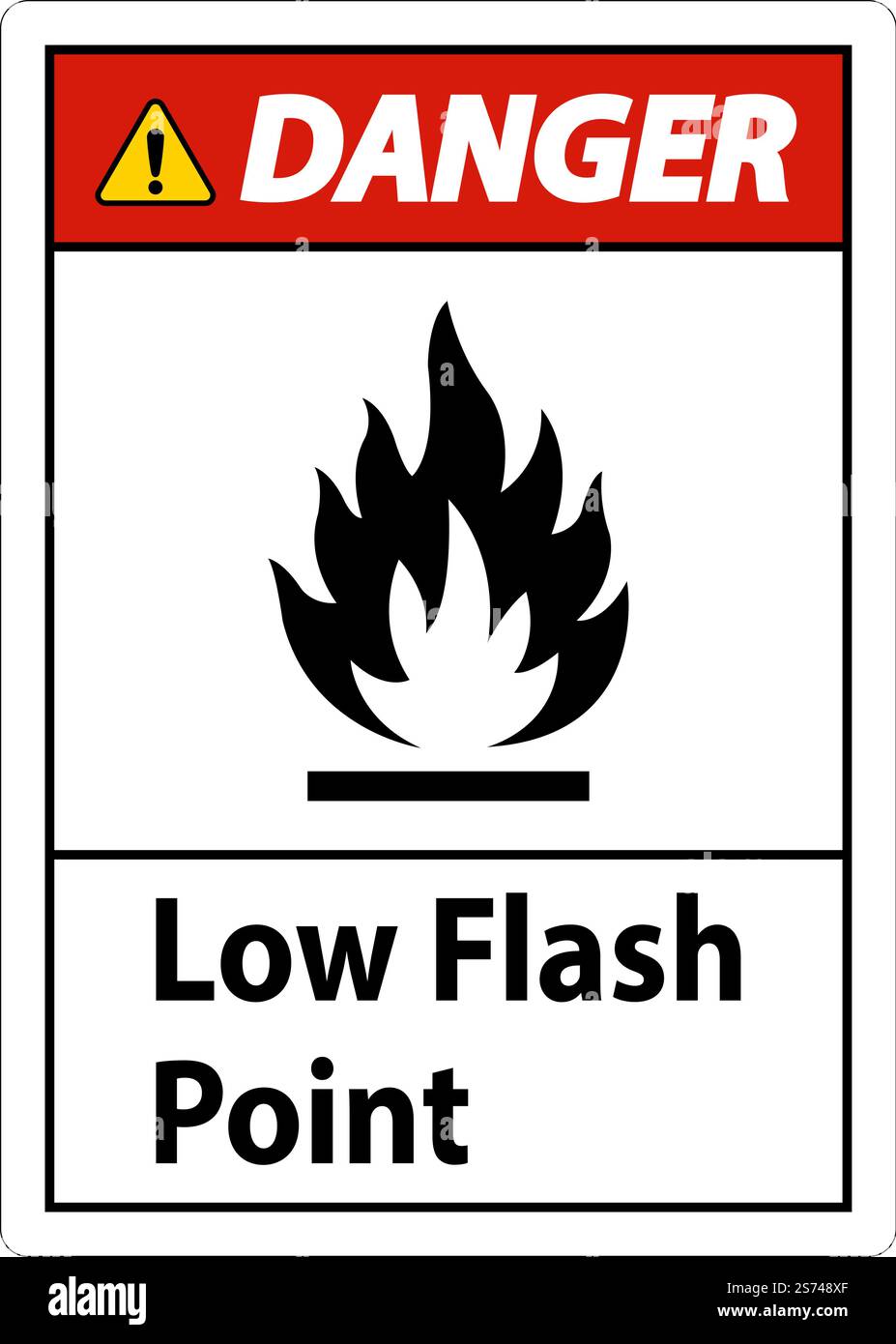 Danger Low Flash Sign On White Background Stock Vector Image & Art - Alamy