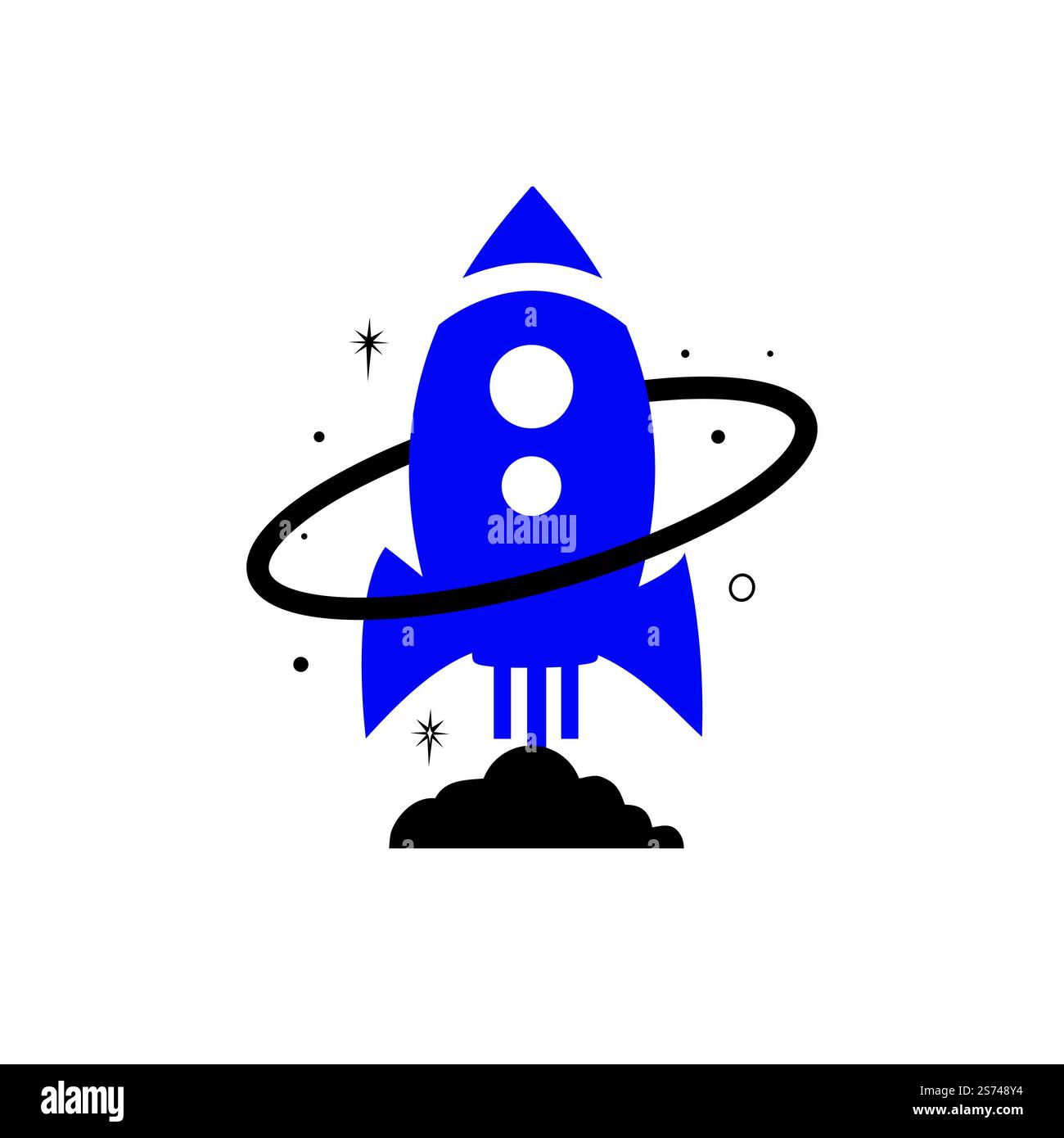 Rocket planet vector logo design template. Rocket and universe logo ...