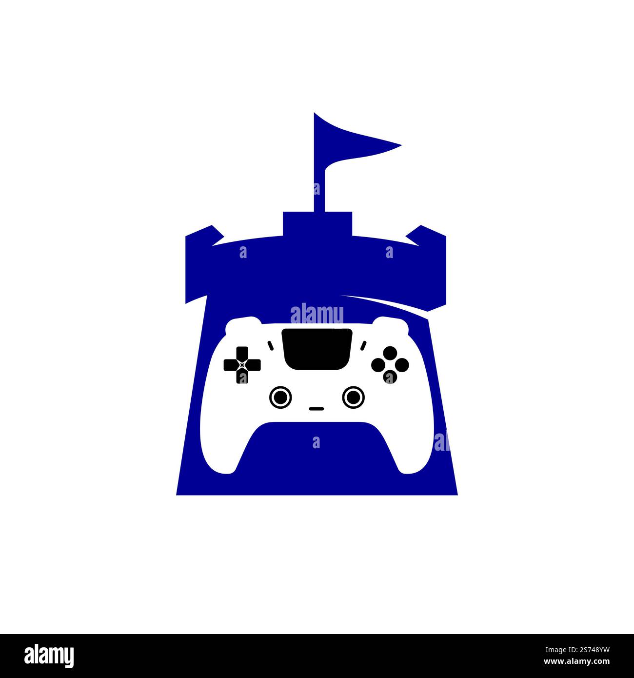 Game king vector logo design. Game console and fort icon vector design ...