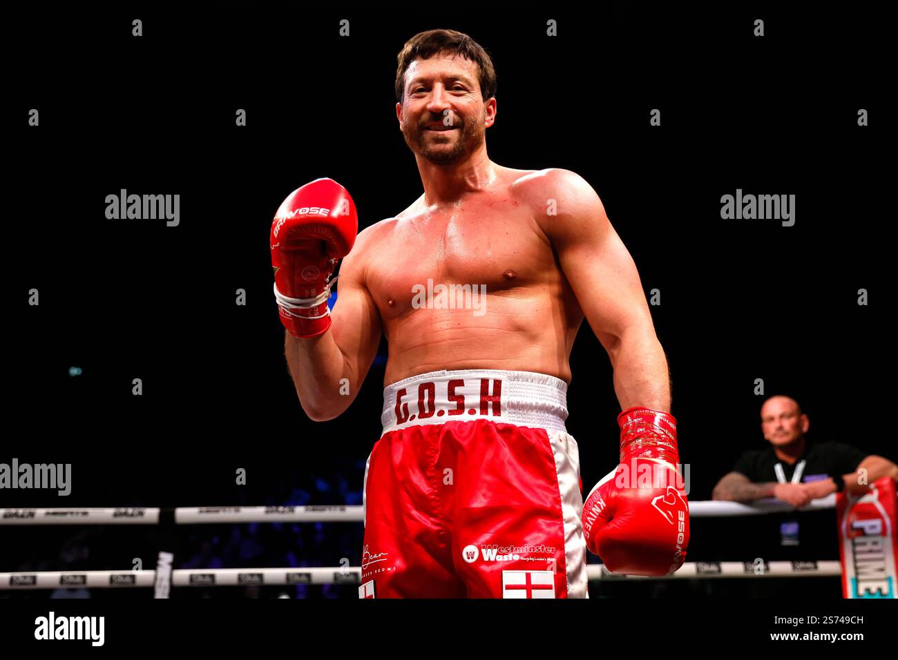 Adam Brooks celebrates after victory against Gavin Proctor (not ...