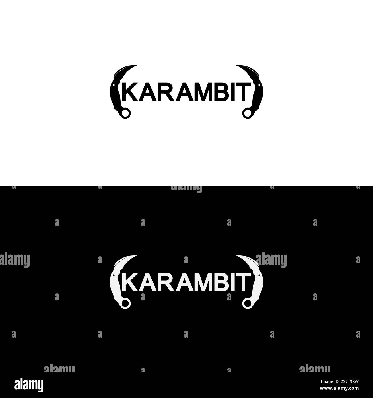 Karambit knife icon logo design vector template Stock Vector Image ...
