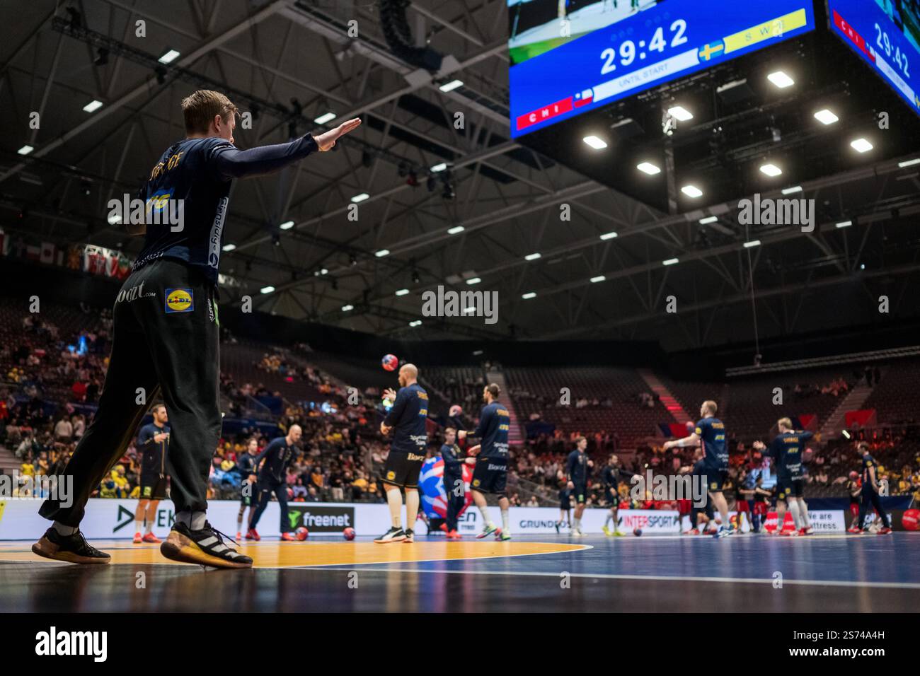 250118 Goalkeeper Tobias Thulin of Sweden ahead of the 2025 IHF World ...