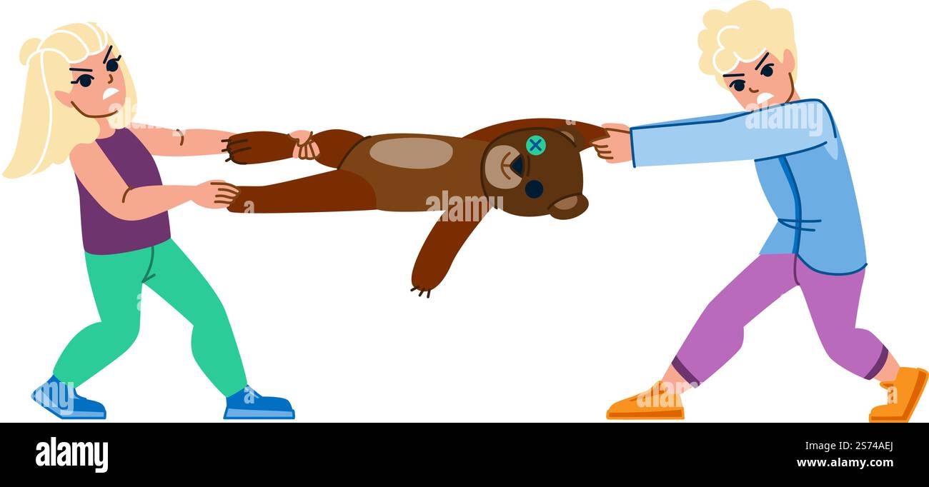 arguing kid vector. child, family, girl young, boy quarrel, children ...