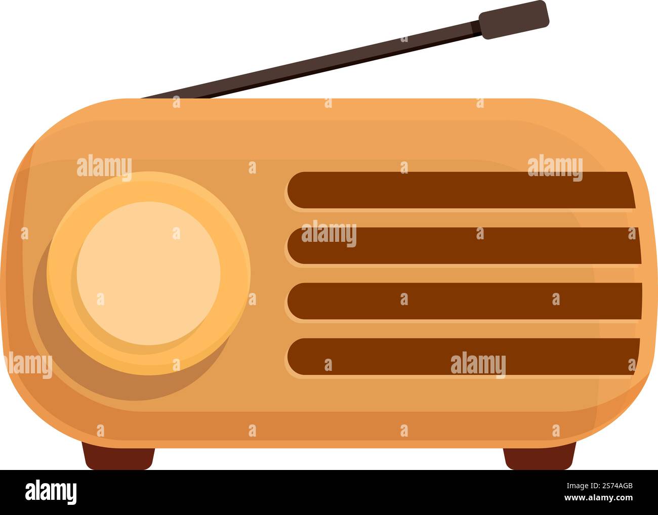 Radio icon cartoon vector. Old tape. Retro music. Radio icon cartoon ...