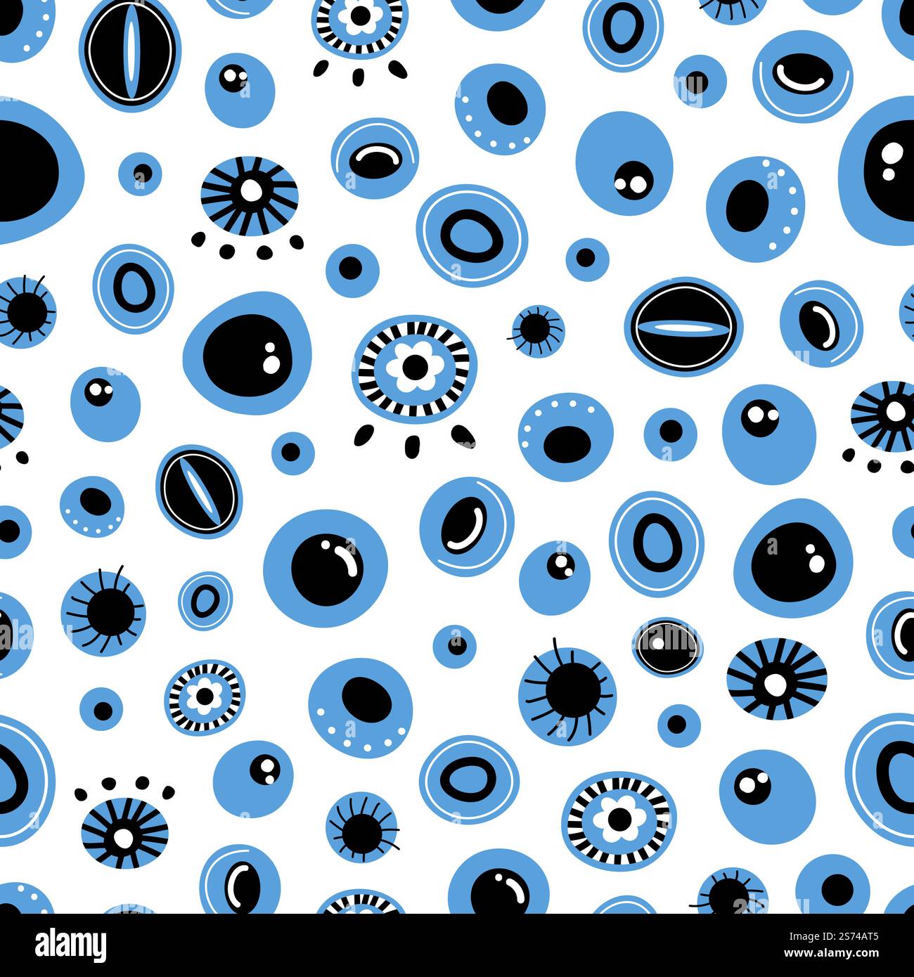 Evil eye seamless pattern. Greek eye talisman, turkish mystic amulet ...