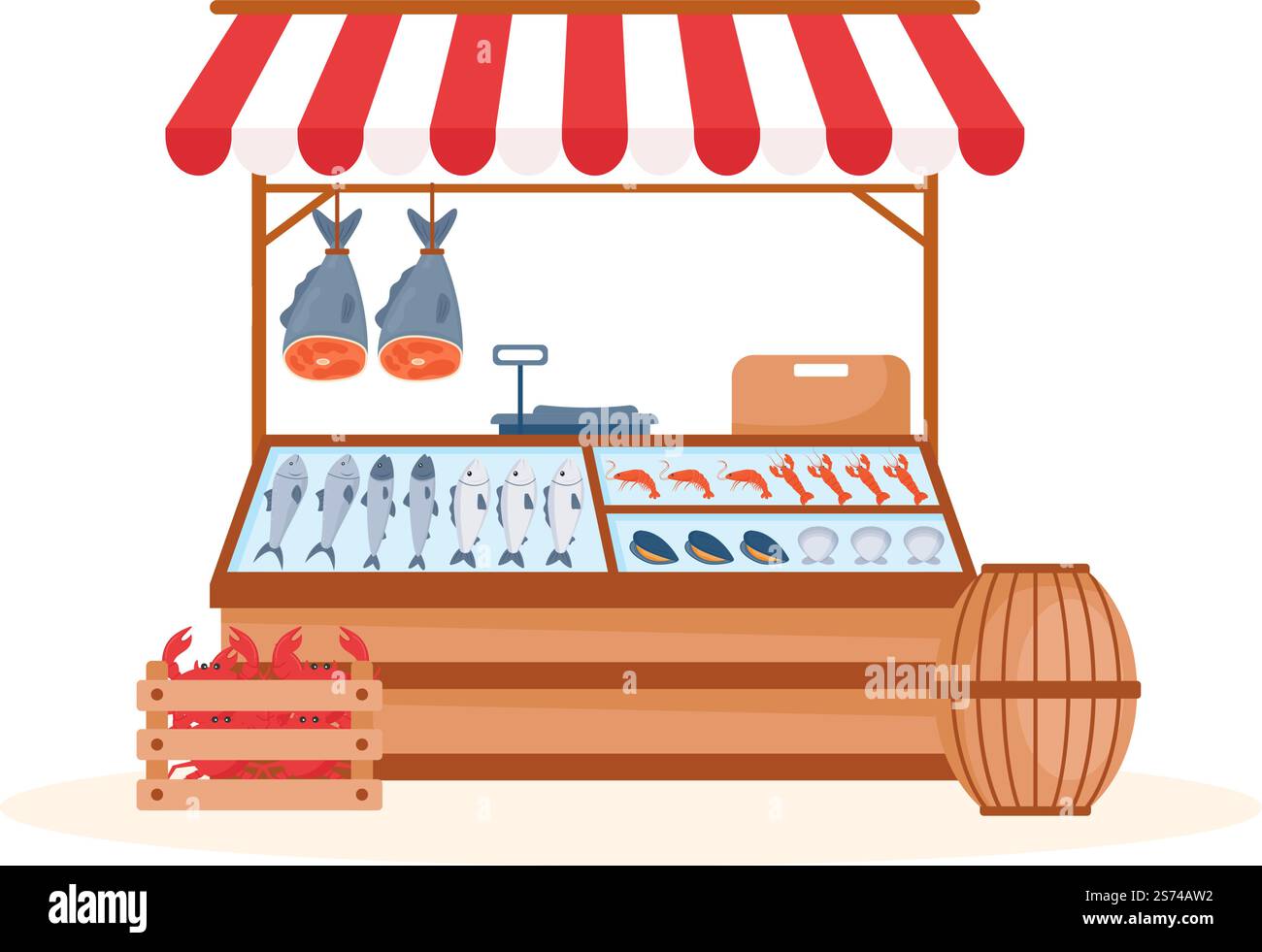 Fish Store to Market Various Fresh and Hygienic Products Seafood in ...