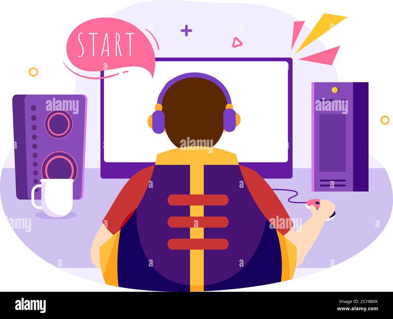 Video Game with Kids Playing Gamepad Controllers Fighting Console on ...