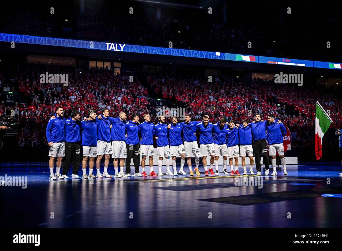 Herning, Denmark. 18th Jan, 2025. Italia Italy Nationalteam during IHF ...