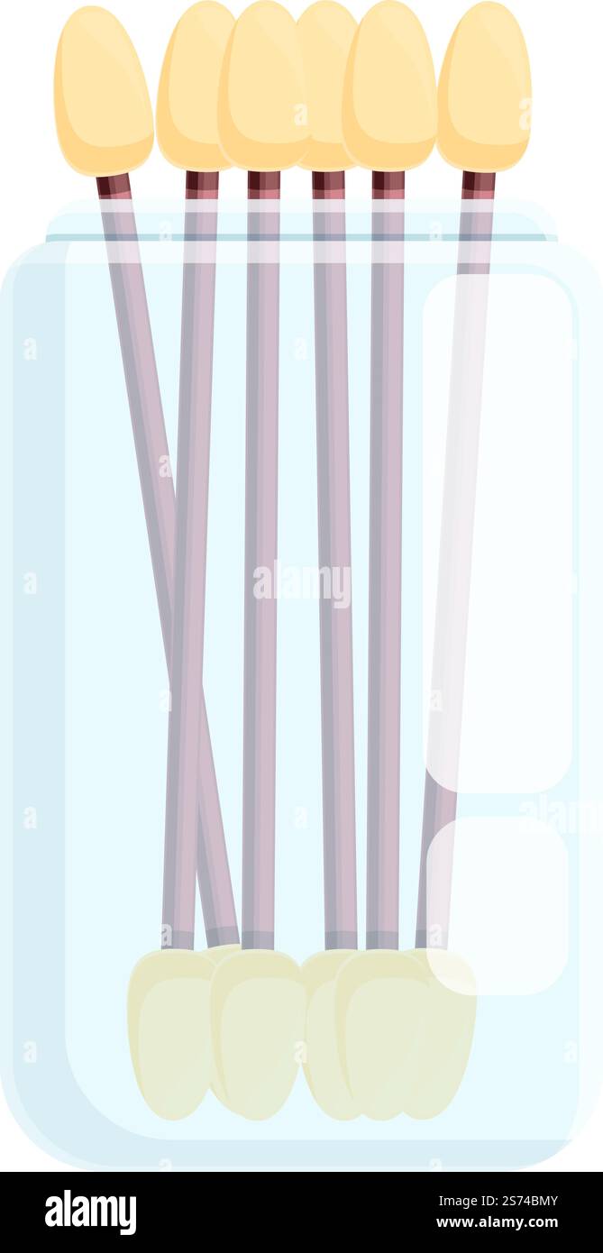 Sterile swab icon cartoon vector. Ear stick. Eco pick. Sterile swab ...