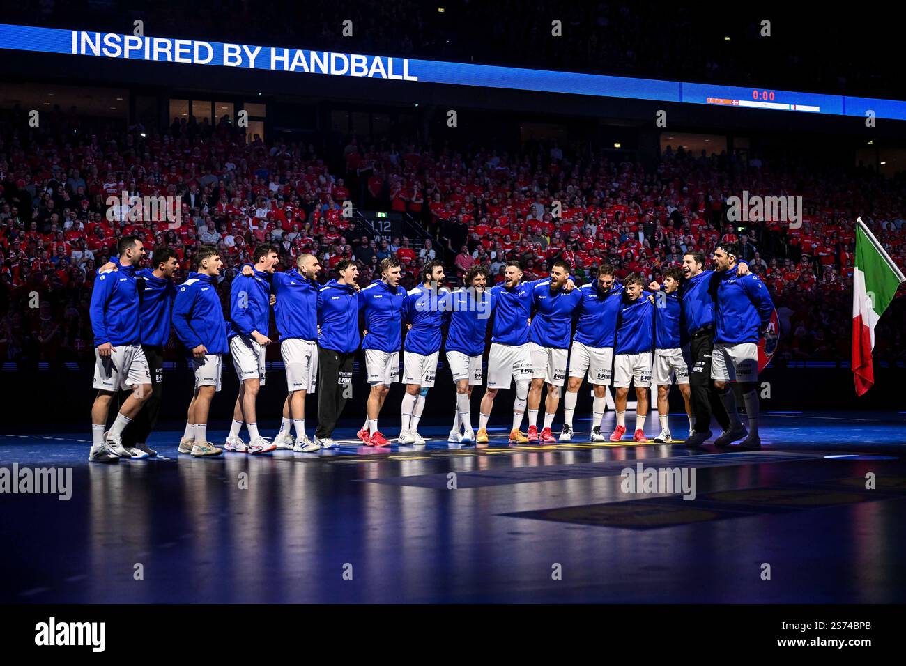 Herning, Denmark. 18th Jan, 2025. Italia Italy Nationalteam during IHF ...
