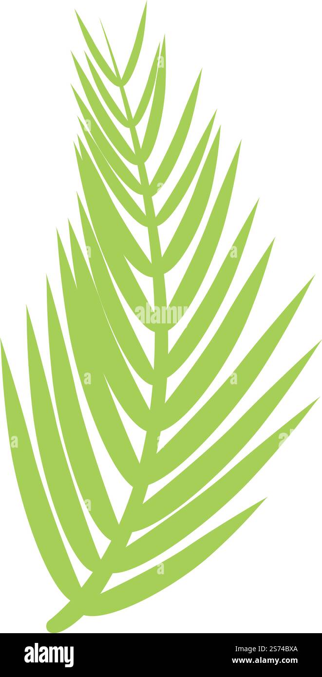 Oil palm leaf icon cartoon vector. Corn tree. Palm tree. Oil palm leaf ...