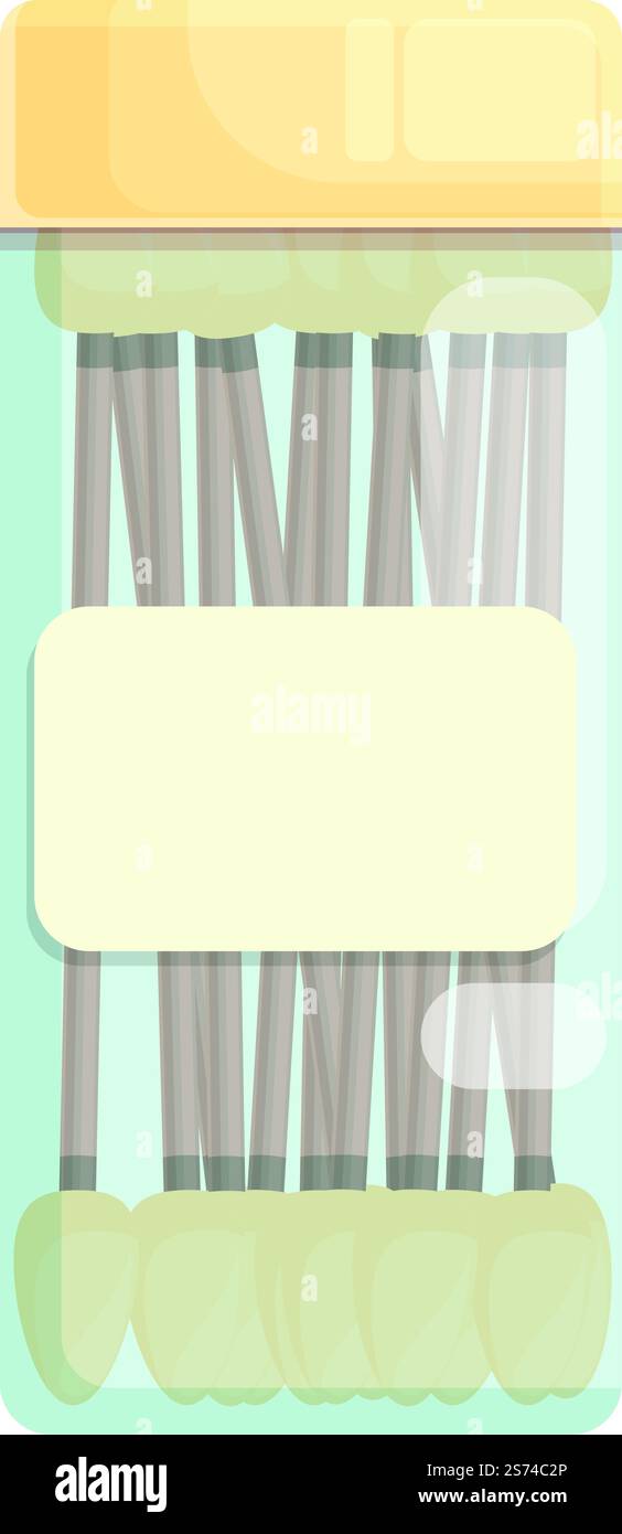 Medical swab icon cartoon vector. Ear stick. Sterile eco pick. Medical ...