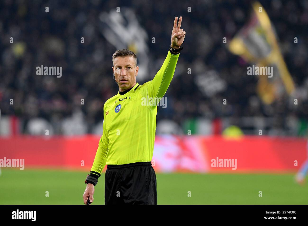 Davide Massa referee during Serie A 2024/25 match between Juventus FC ...