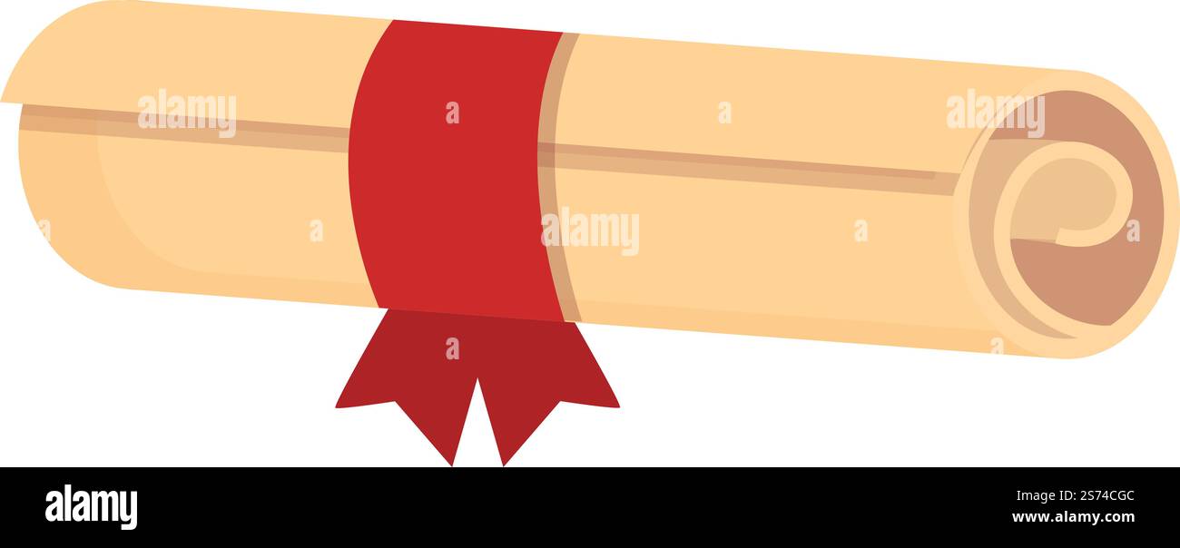 Course paper icon cartoon vector. Award certificate. Border gift ...