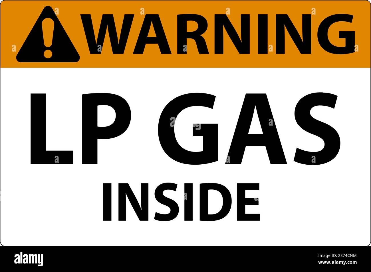Warning Sign LP Gas Inside On White Background Stock Vector Image & Art ...