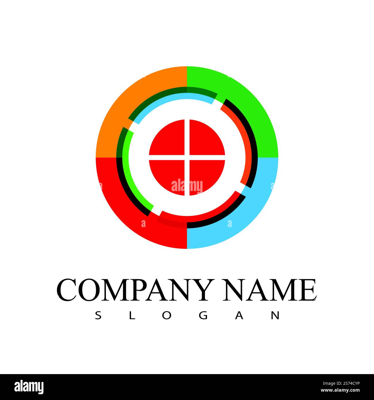Sniper sight symbol Crosshair target logo vector Stock Vector Image ...