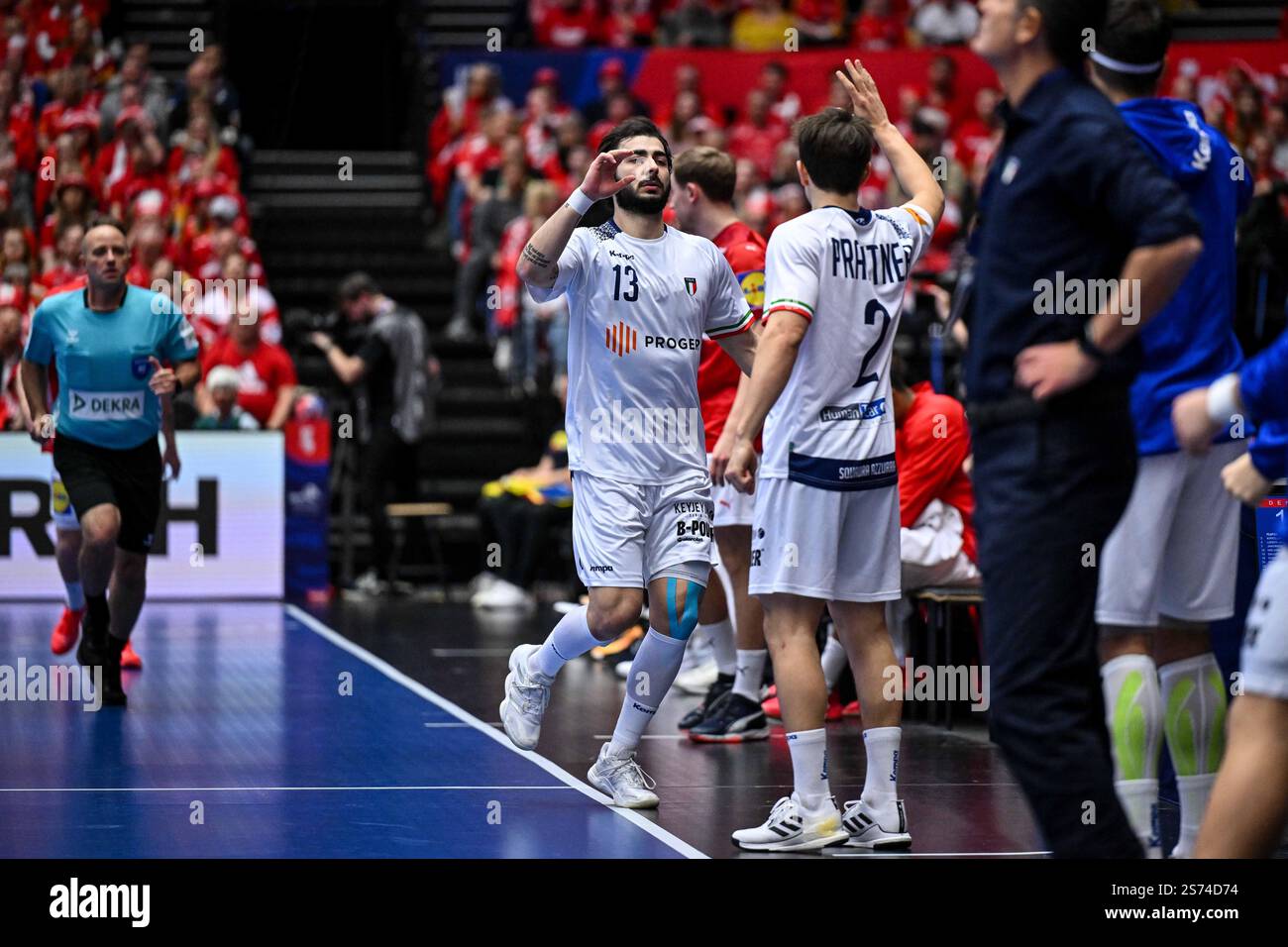 Herning, Denmark. 18th Jan, 2025. Umberto Bronzo of Italy Nationalteam ...