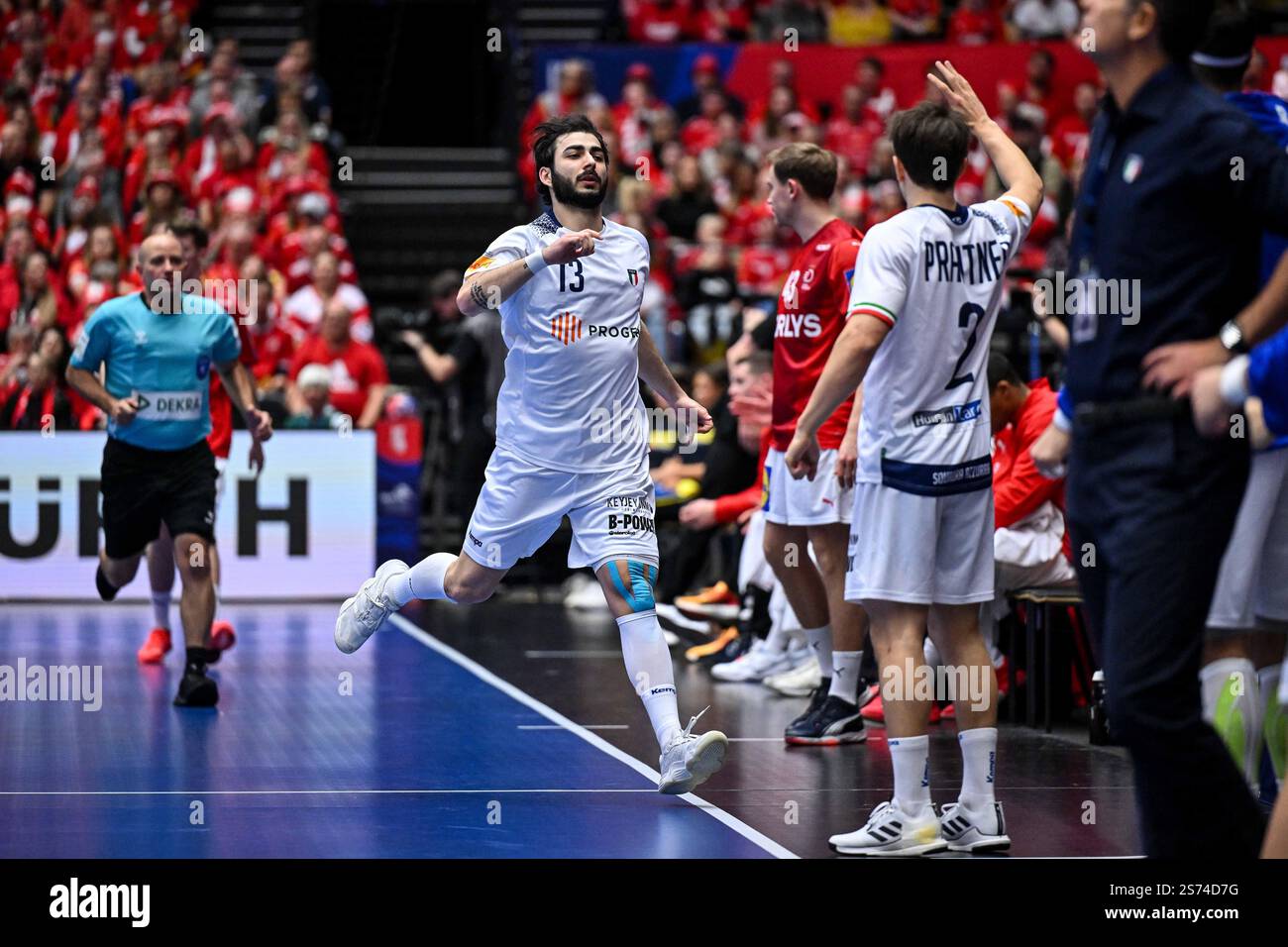 Herning, Denmark. 18th Jan, 2025. Umberto Bronzo of Italy Nationalteam ...