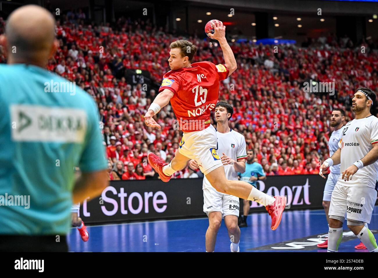 Herning, Denmark. 18th Jan, 2025. Lukas Lindhard of Denmark ...